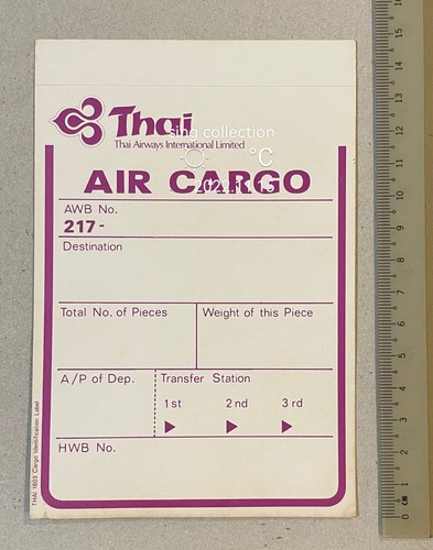 Thai International Airways Airlines Air Cargo label sticker | eBay