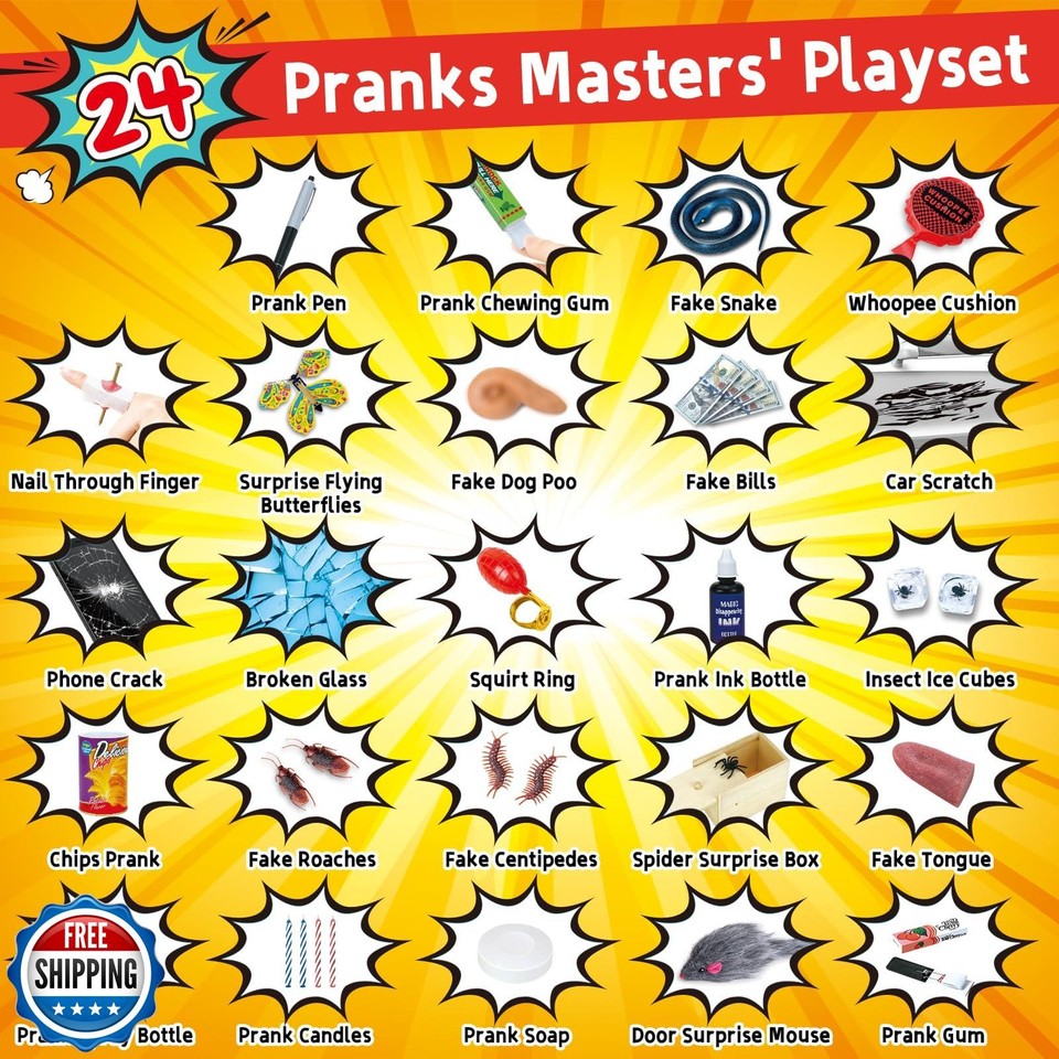 wookidel Prank Stuff - 35 Pranks for Kids and Adults, April Fools | eBay