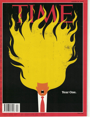 TIME magazine 2018 January 22 Donald TRUMP Year one NO LABEL | eBay