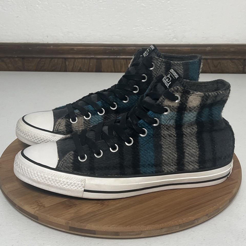 Converse Woolrich Chuck Taylor Hi Top Sneaker Men’s 8 Women’s 10 Blue ...