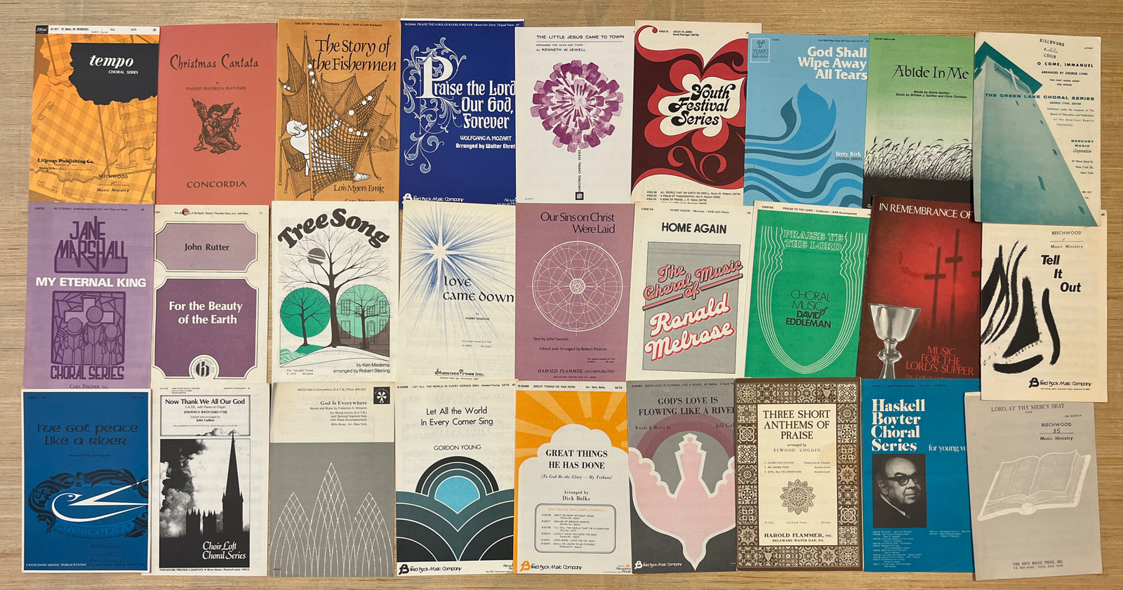 Lot of 27 Vintage Choral Scores, Chior Arrangements, Classic Sheet ...