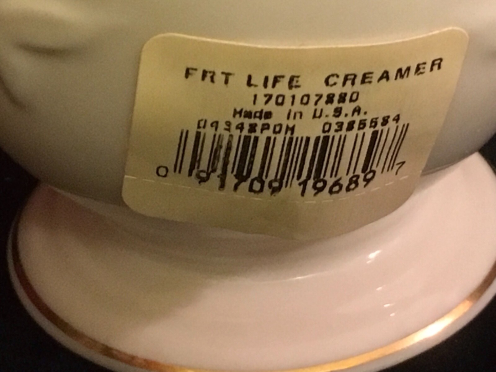 Lenox Fruits of life CREAMER Brand NEW with tags $110 USA first quality ...