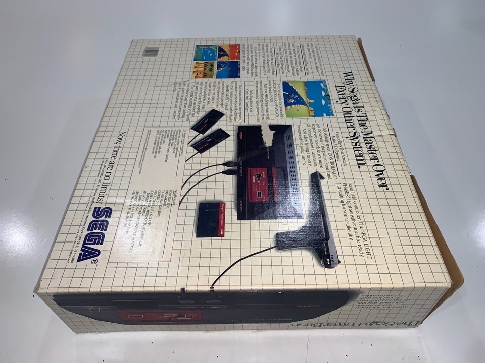 Sega Master System Console Complete in Box with Light Phaser CIB Tested ...
