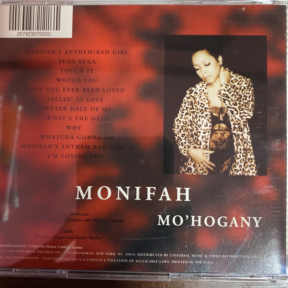 Monifah Mo'Hogany Anthem Bad Girl Suga Suga Touch It Would You Music CD ...