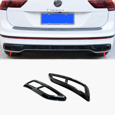 For Volkswagen Tiguan R-Line 22-2023 Bright Black Exhaust Muffler Tip ...