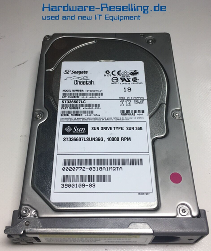 Seagate SUN Cheetah 3,5 ZOLL 36GB SCSI 10K ST336607LC 3900109-04 9V4006 ...