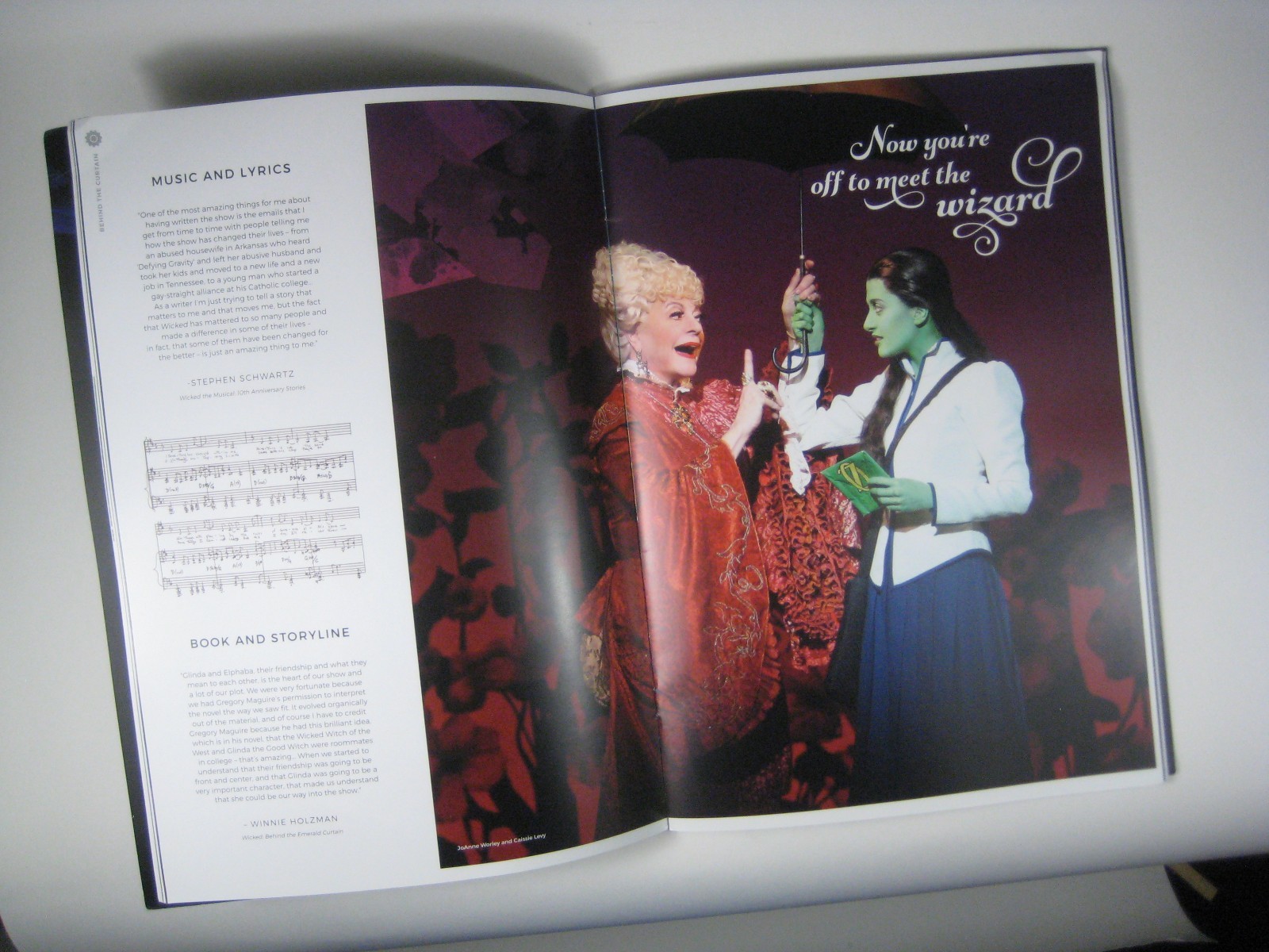 Wicked 2015 Show Program Flyer Theatre Broadway Indina Menzel Kristin ...