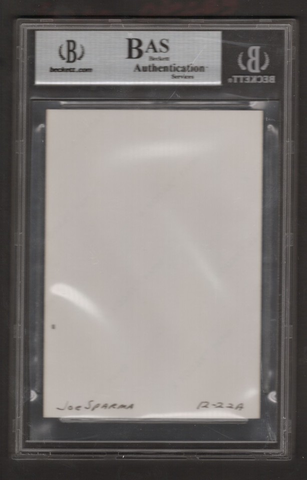 Joe Sparma (d86) Signed Photo Autograph snapshot Beckett BAS 1968 ...