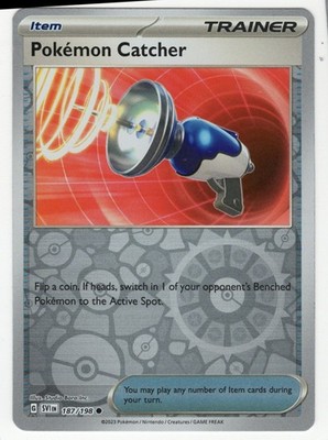 Pokemon Catcher 187/198 SV01: Scarlet & Violet Base Set Reverse Holo ...