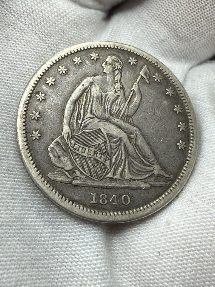 1840 Seated Liberty Half Dollar, Original XF Q104 | eBay
