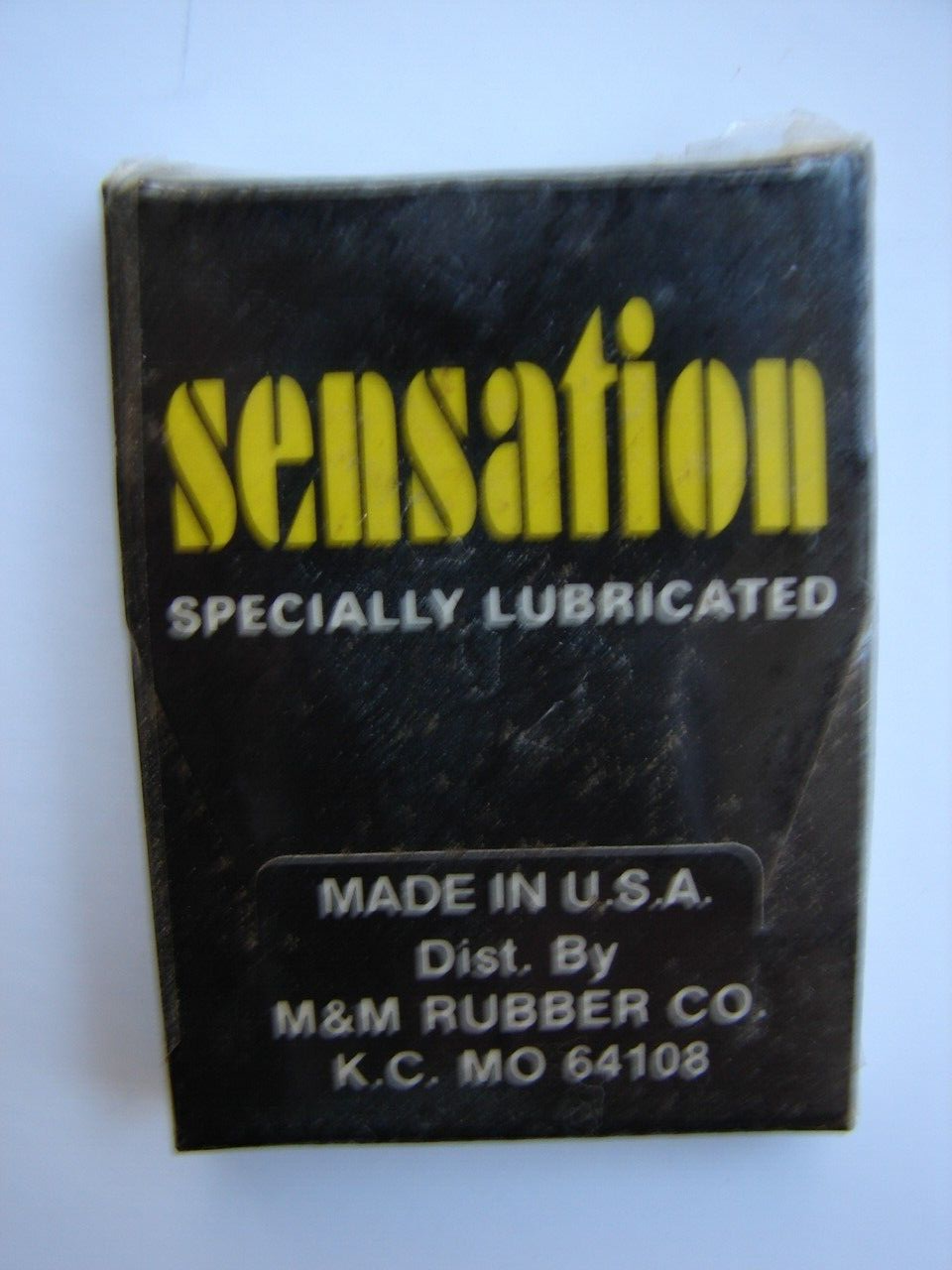 NOS 1970s VINTAGE CONDOM PROPHYLACTIC SENSATION RUBBER STILL SEALED IN ...
