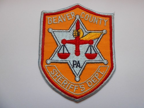 BEAVER COUNTY PA SHERIFFS DEPT original USA American police cloth patch ...