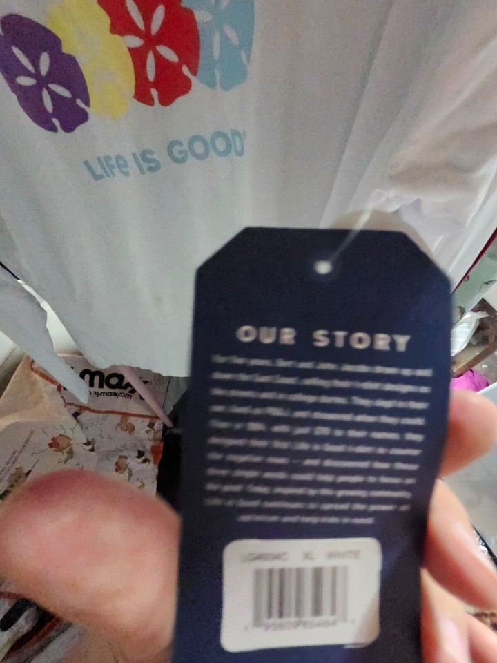 Life is Good Rash Guard Women Long Sleeve UPF 50 Summer White Large NEW ...