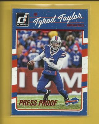 Tyrod Taylor 2016 Panini Donruss PRESS PROOF RED Card # 30 Bills ...