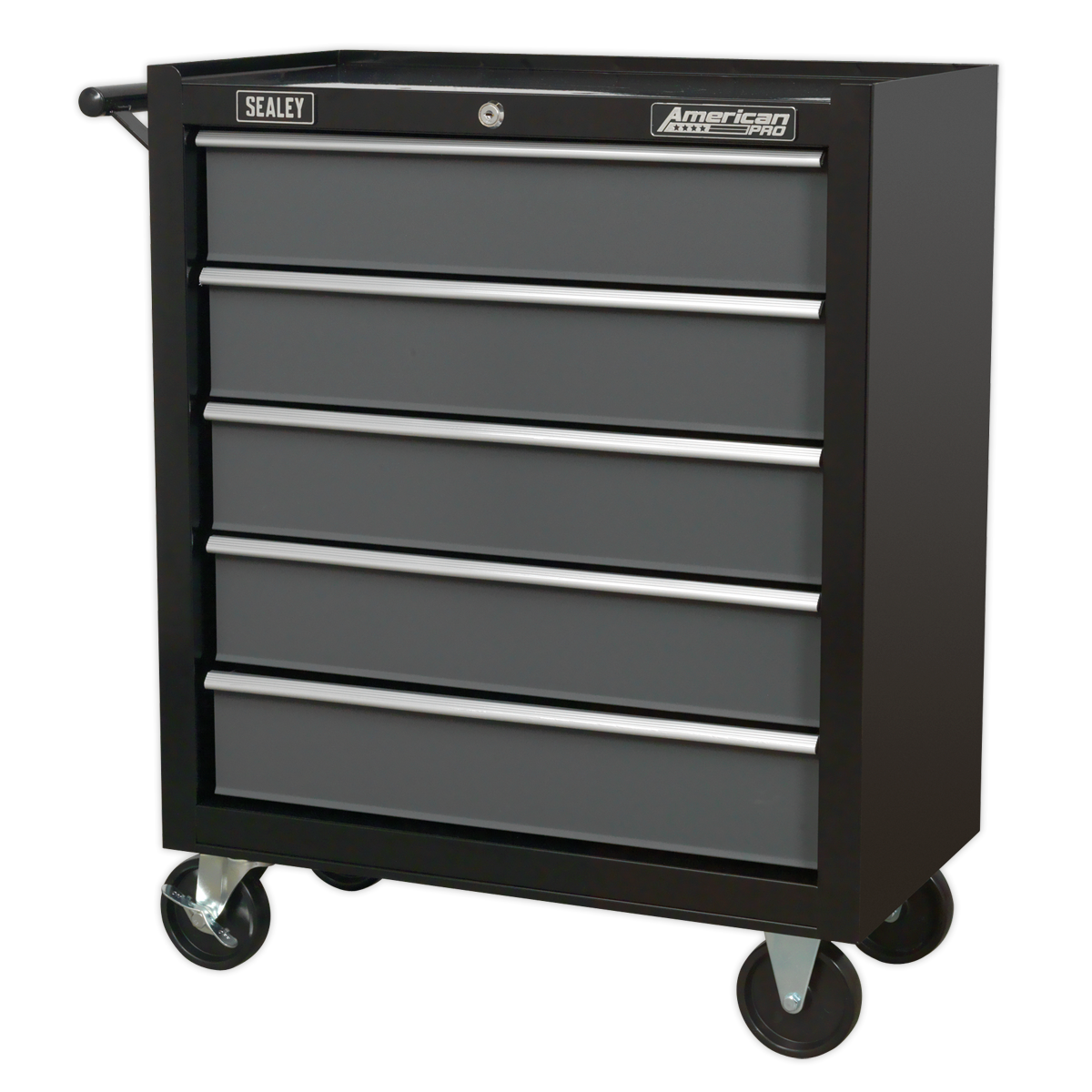 Sealey Roll cab 5 Drawer with Ball Bearing Slides Black/Grey AP2505B ...
