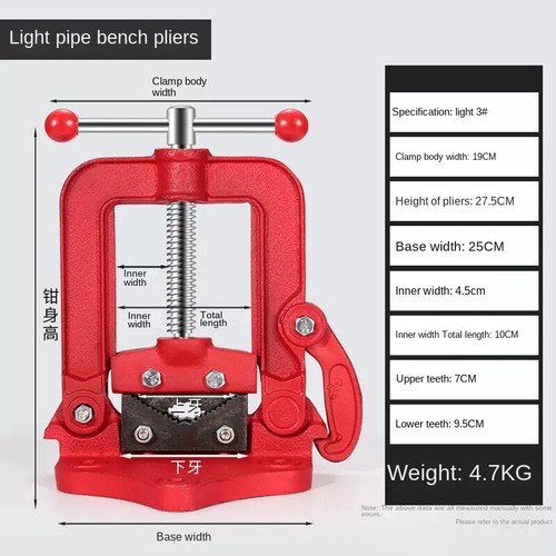 Pipe Clamping Pliers Heavy Duty Tripod Pressure Galvanized Pipe Clamp ...
