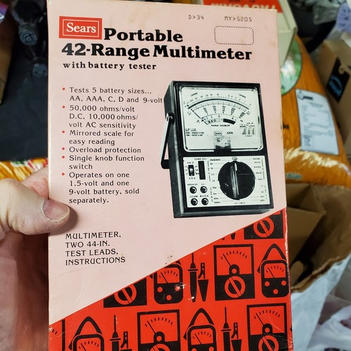 SEARS Portable Multitester Multimeter 42 Range No 5205 with box ...