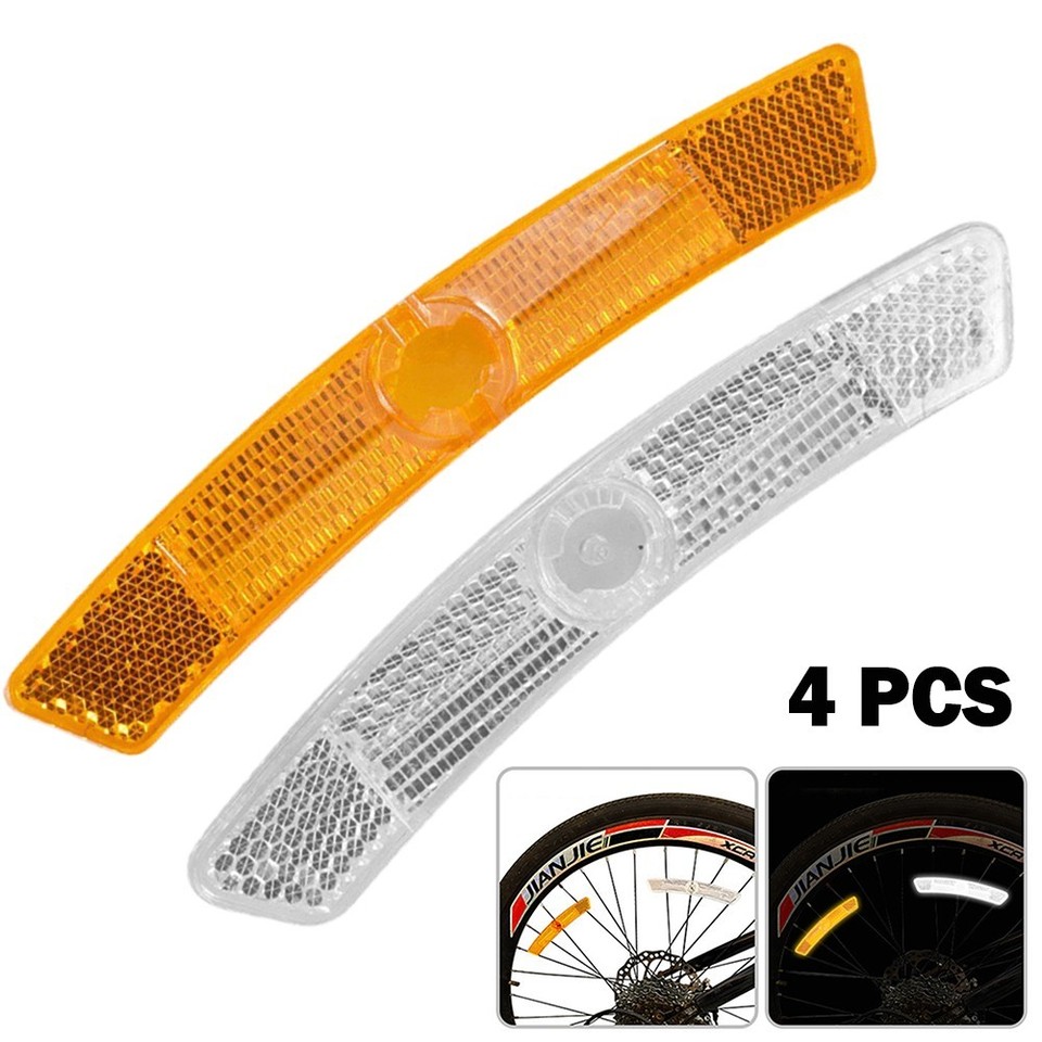 Bicycle Spoke Reflector Reflective Strips Outdoor Parts White/Yellow ...
