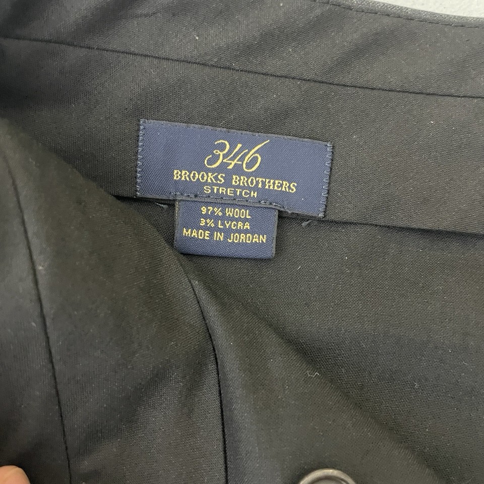 Brooks Brothers 2 Piece Suit Mens 42L 34x33 Stretch Gray Solid Wool Two Buttons | eBay