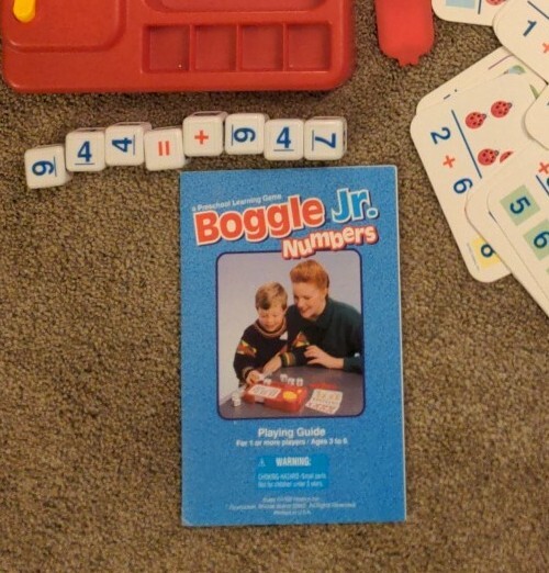 Boggle Jr. Numbers A Pre-School Learning Game Complete 1992 learn to ...