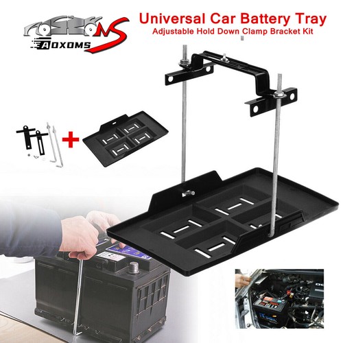 Car Storage Battery Holder Hold Down Tray Adjustable Bracket 27cm Screw ...
