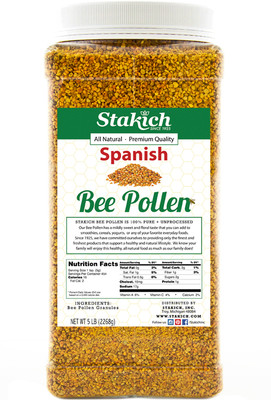 5 lb SPANISH BEE POLLEN GRANULES 100% PURE NATURAL RAW FRESH RAW GLUTEN ...