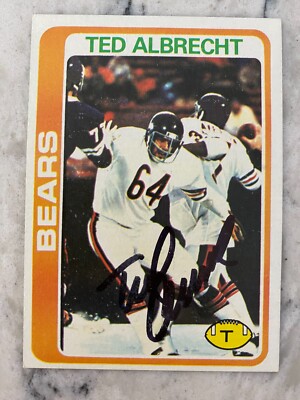 Ted Albrecht signed CHICAGO BEARS card 1978 TOPPS | eBay