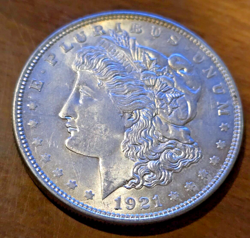 1921-D Morgan Silver Dollar - Historic Last Year, Denver Mint ...