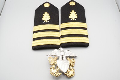 WWII 1/20 10K Gold Navy Officer Hat Badge & Vietnam War Dentist ...
