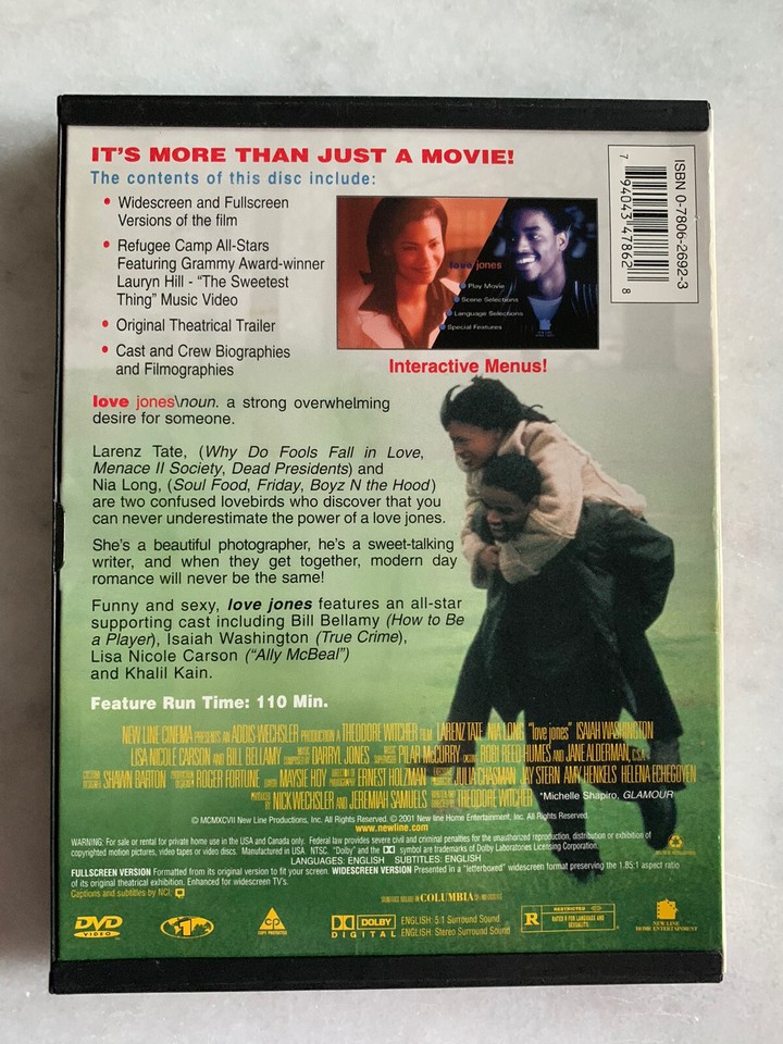 Love Jones (DVD, 1997) Nia Long, Lorenz Tate, OOP | eBay