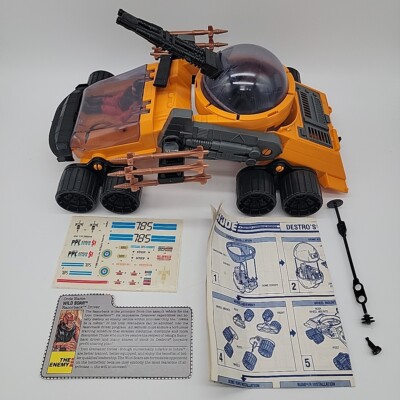 Gi Joe 1989 Destro's Razorback Tank Vehicle Wild Boar Figure Decals ...