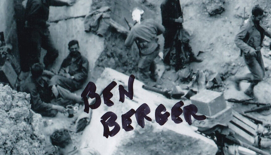 Ben Berger Signed 4x6 Photo WWII US Navy Army Ranger D-Day Omaha Beach ...