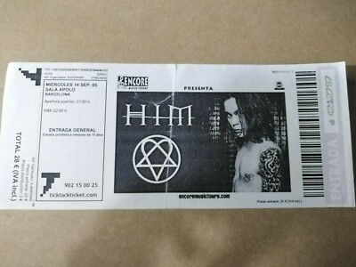 Him Wednesday 14 September 2005 Barcelona - Ticket | eBay
