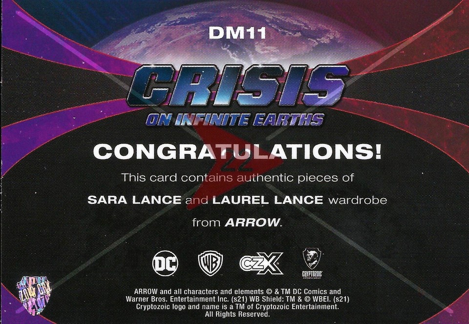 CZX Crisis on Infinite Earths Wardrobe DM11 Lotz/Sara & Cassidy/Laurel ...