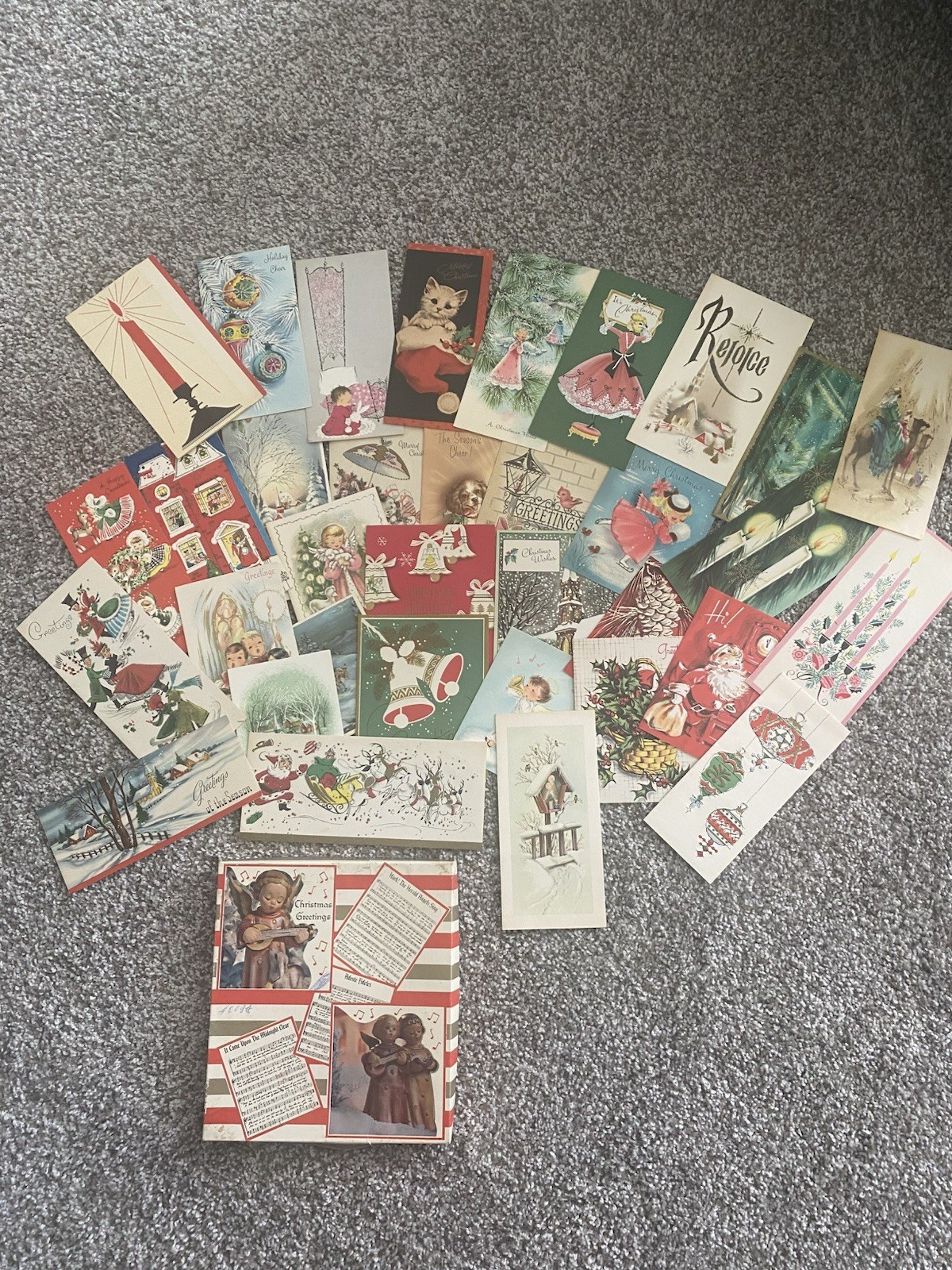 Lot of 41 Vintage 1950s Used/Unused Christmas Cards + Hummel Cards | eBay