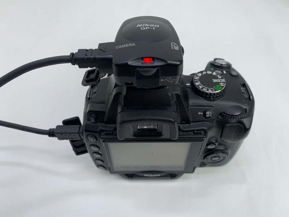 TESTED Nikon GP-1 GPS Unit w/CA-90 Data Transfer Cable For Nikon D ...