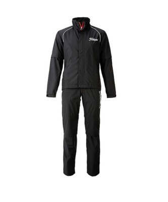 Titleist Golf Rain Jacket Pants Waterproof Set Mens TSMR1592 Black ...