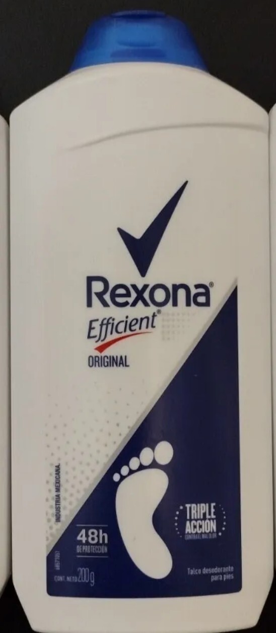 REXONA EFFICIENT TALCO PARA PIES / FOOT TALCUM POWDER - 200g - FREE ...