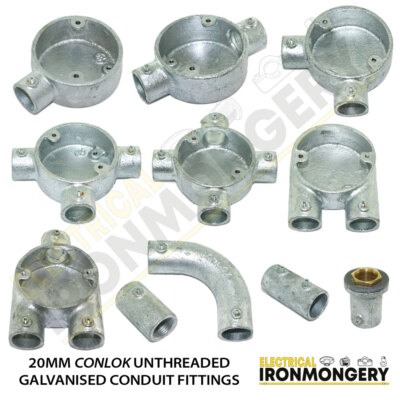 20mm CONLOK (Non Threaded) Galvanised Conduit Fittings | CONLOK | eBay UK
