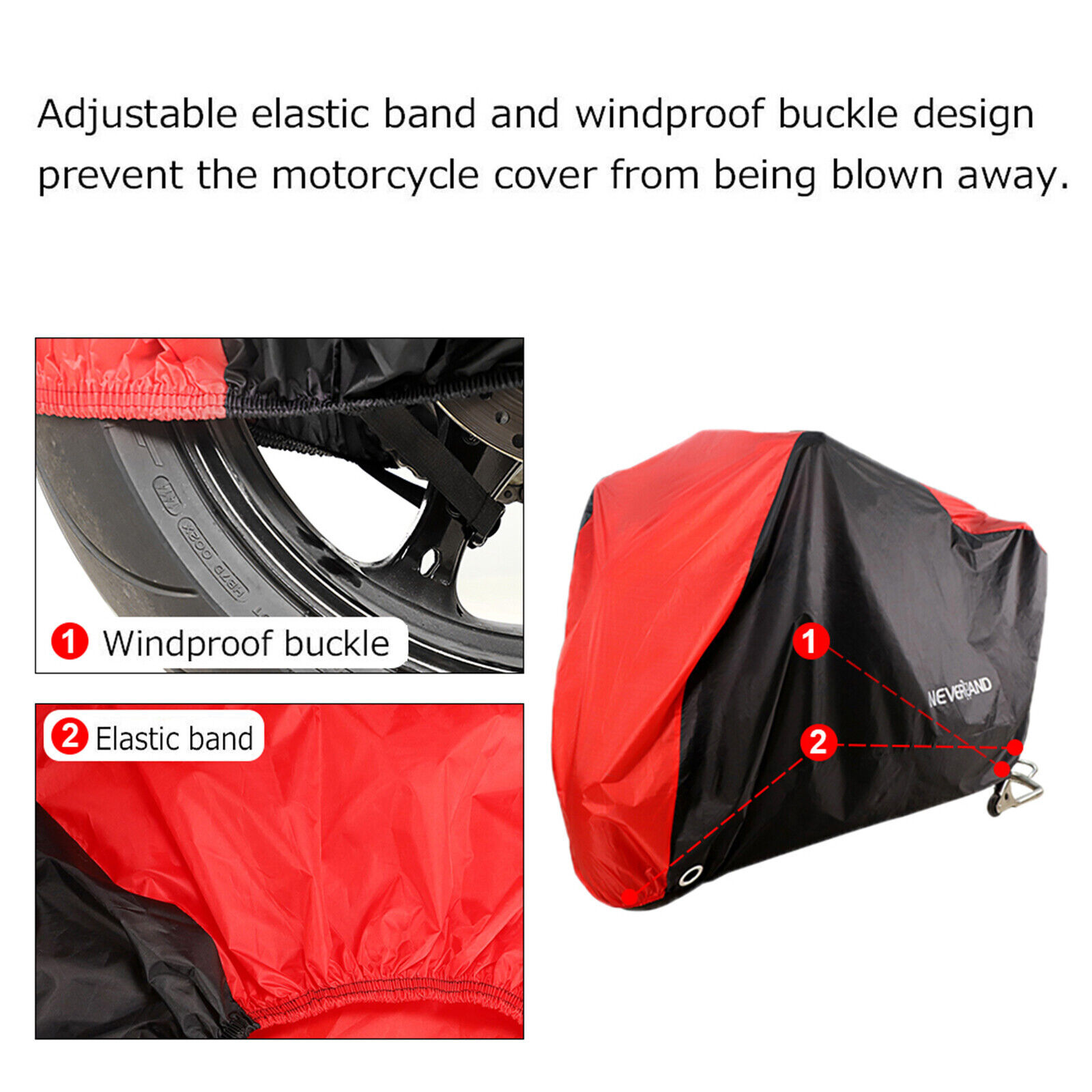 Motorcycle Motorbike Scooter Moped Cover Waterproof Rain Dust UV ...