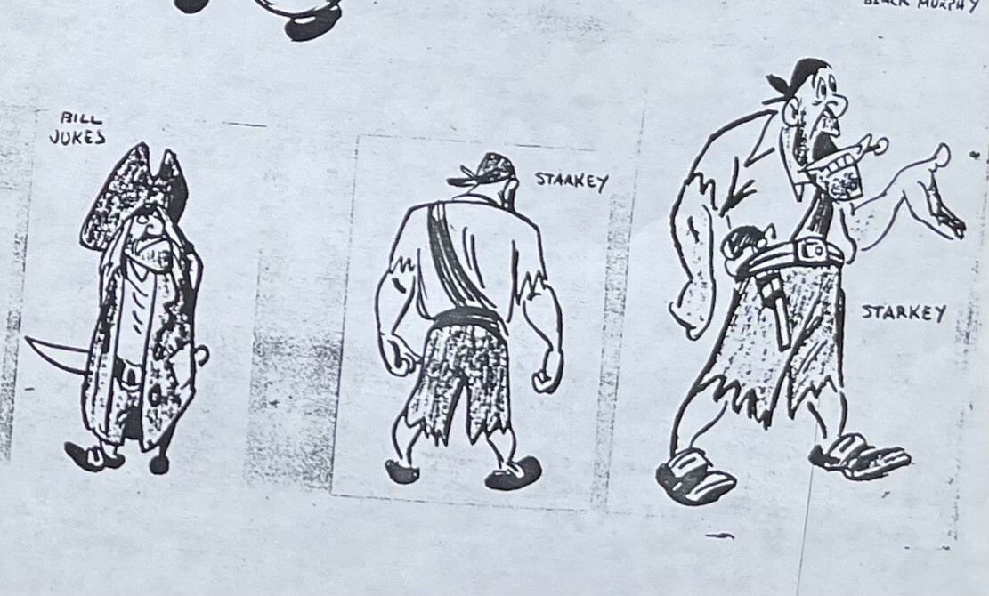 PETER PAN 1952 Pirates With NAMES For Peter Pan DISNEY ANIMATION peter-pan-1952-pirates-with-names-for-peter-pan-disney-animation