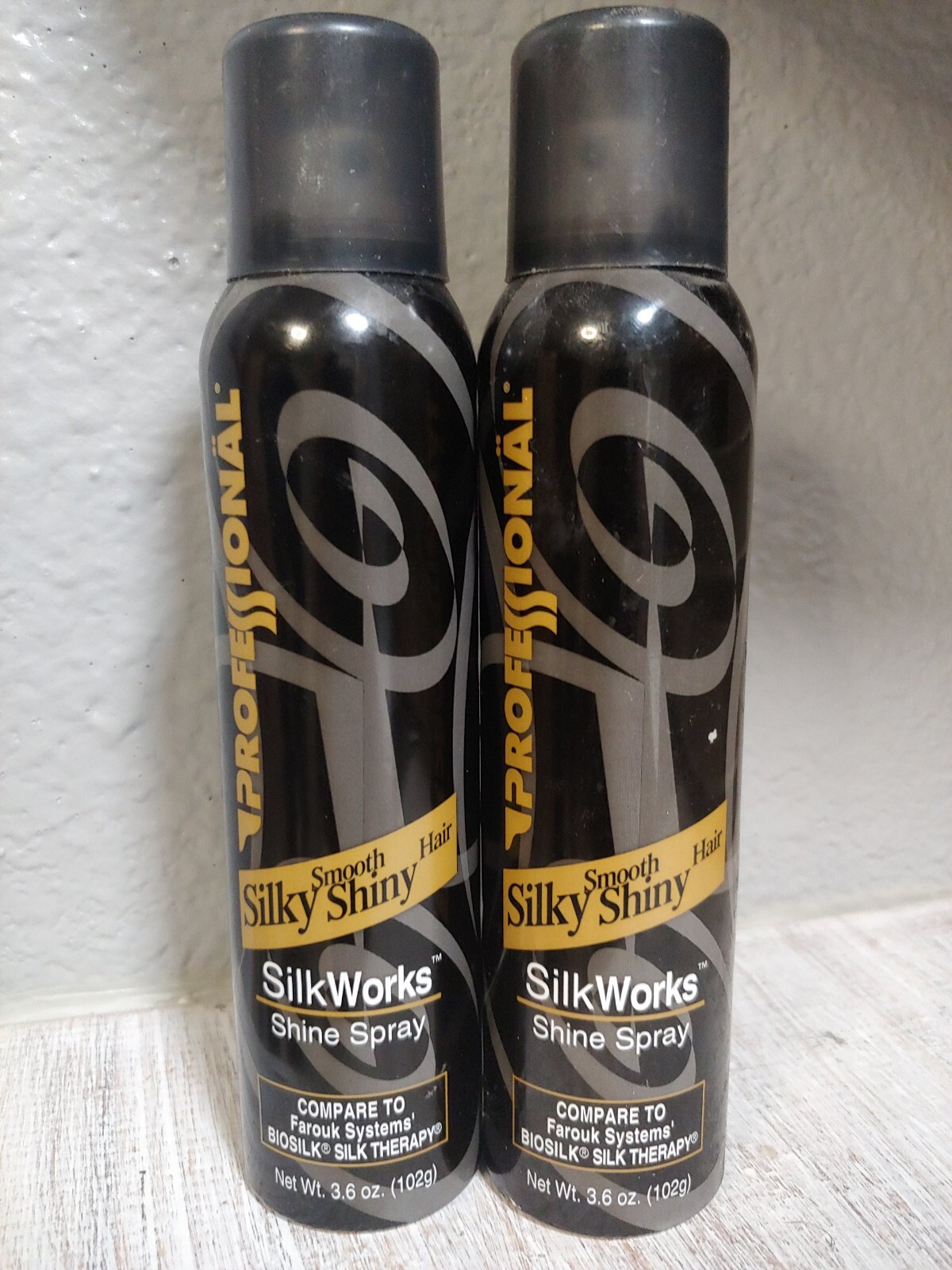 Lot of 2 Professional Silk Works Shine Spray Net Wt. 3.6oz | eBay