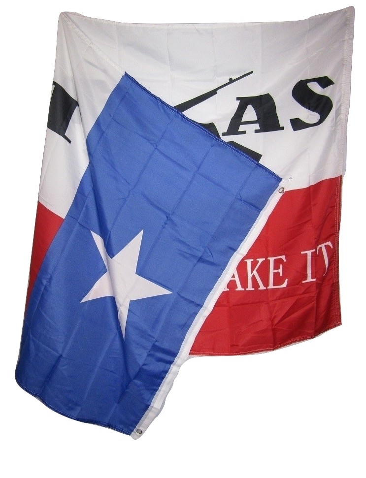 3x5 State of Texas Come and Take It Crossed Rifles Rough Tex Knitted ...