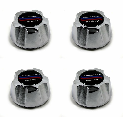 4 American Racing Chrome Wheel Center Hub Caps for 5x4.75/120.65 AR62 ...