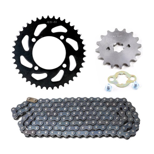 420 Chain+ Front Rear Sprocket for 110cc 125cc 140cc PIT Quad Dirt Bike ...