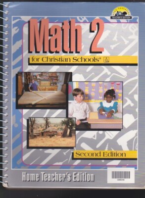BJU MATH 2 for Christian Schools Teacher's 2nd edition SPIRAL BOUND VG ...