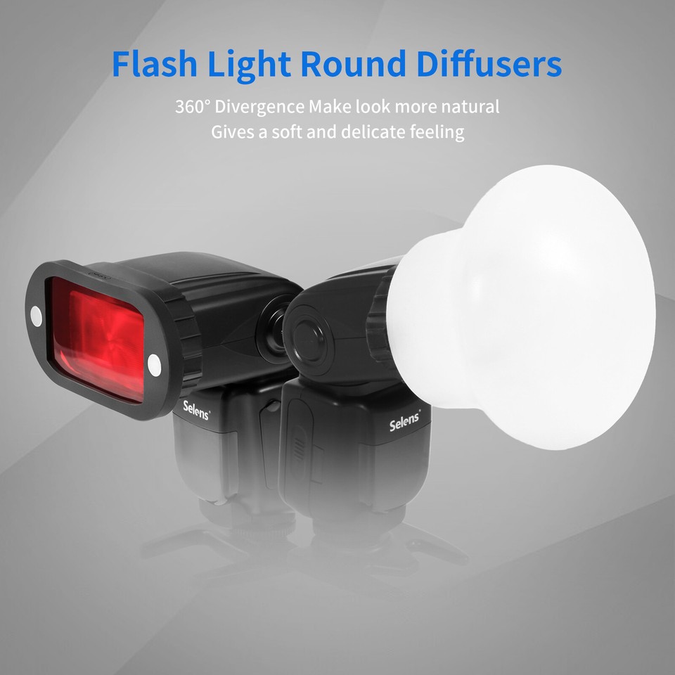 Selens Magnetic Silicone Flash Diffuser Bounce Sphere Filter Gel ...
