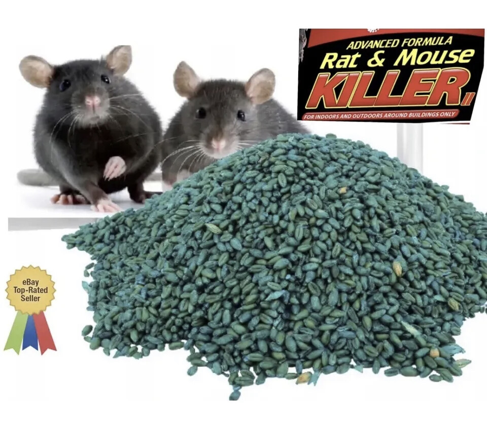 RAT MOUSE POISON BAIT MAX STRENGTH RODENT KILLER GRAIN KILLS IN SINGLE ...
