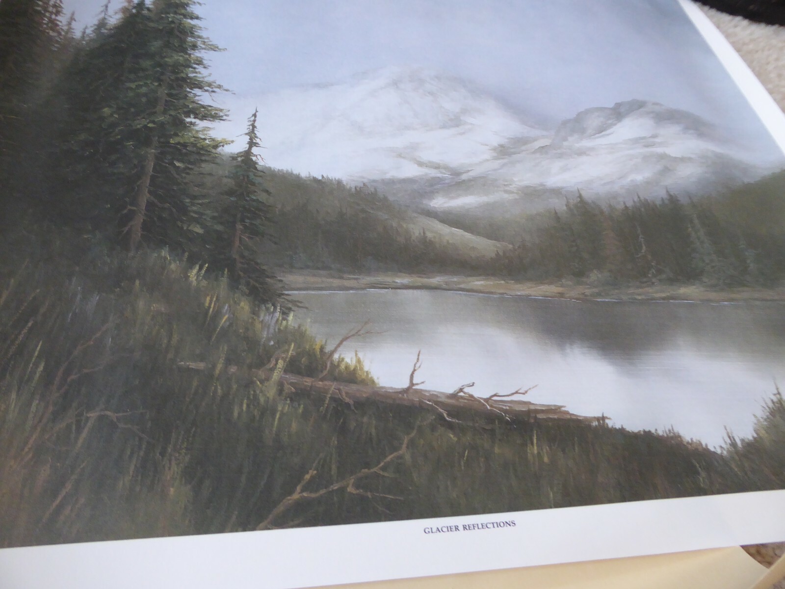 Laura Mann "Glacier Reflections painting signed 19 x 17 in | eBay