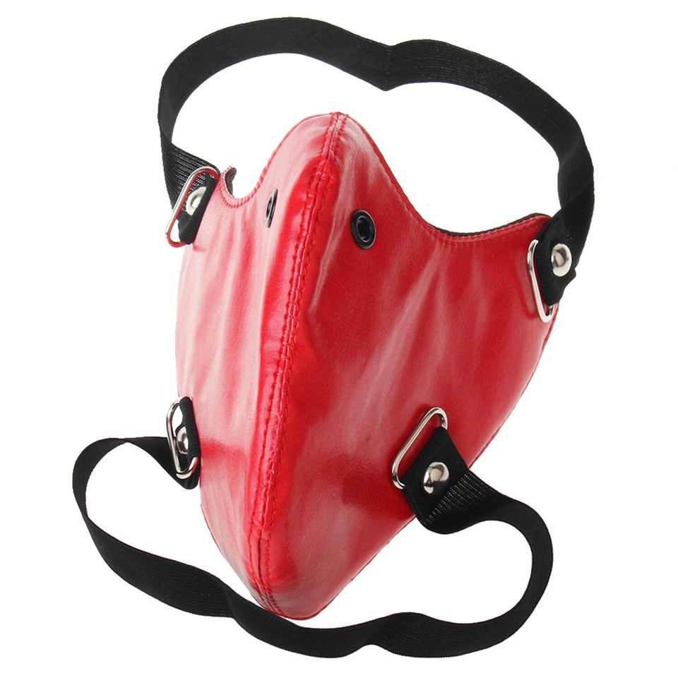 Outdoor Sports Biker Motorcycle Leather Anti-Dust Half Face Mouth ...